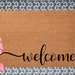 Welcome Mat Script Welcome Doormat Custom Painted Doormat - Etsy