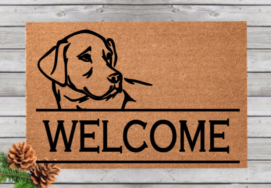 Black Lab, Chocolate Lab, Yellow Labrador Welcome Doormat, Dog Lover ...