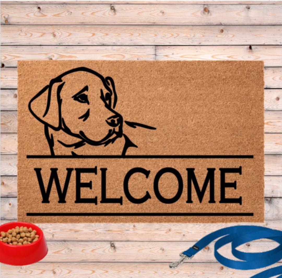 Black Lab, Chocolate Lab, Yellow Labrador Welcome Doormat, Dog Lover ...