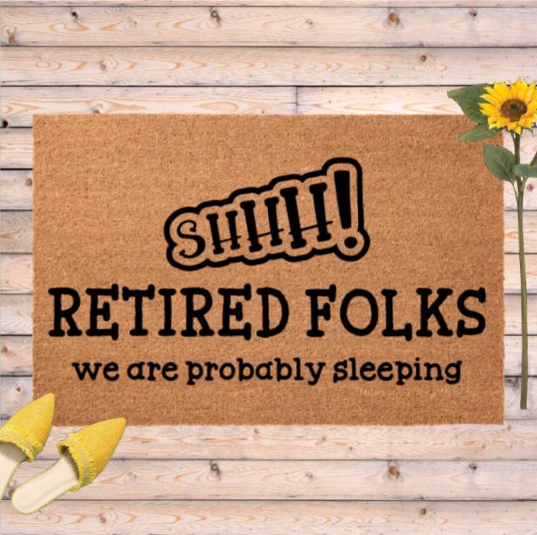 Retired Doormat, Retirement Welcome Mat, Congratulations Retirement ...