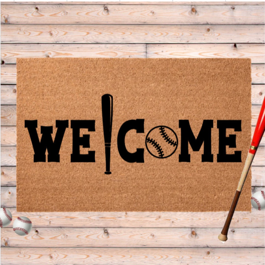 Baseball Doormat, Welcome Baseball Door Mat, Baseball Gift, Gift for ...