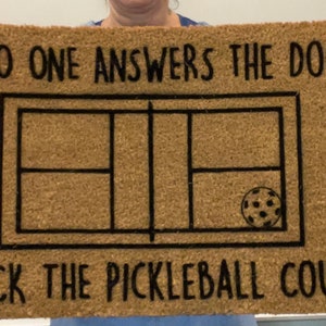 Pickleball Doormat, Pickleball Gifts, Pickleball Court Door Mat, Gift ...