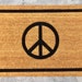 Peace Door Mat, Peace Sign Doormat, Peace Symbol Coir Welcome Mat ...