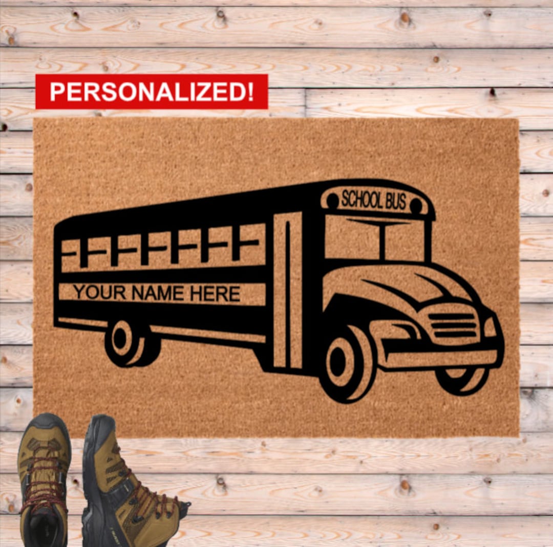 School Bus Doormat, School Bus Driver Gift, Bus Driver Door Mat, Gift ...