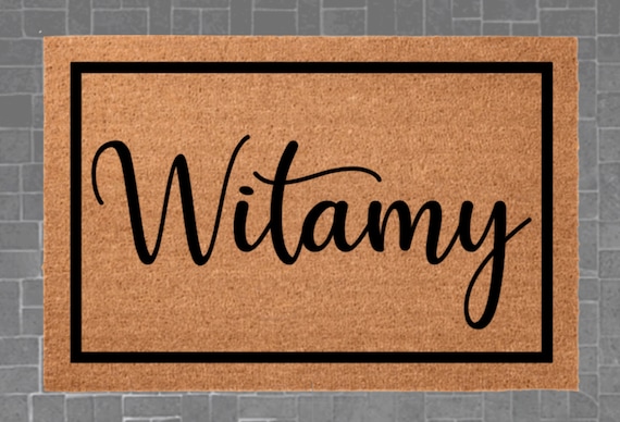 Witamy Doormat Polish Door Mat Polish Welcome Mat Polish | Etsy