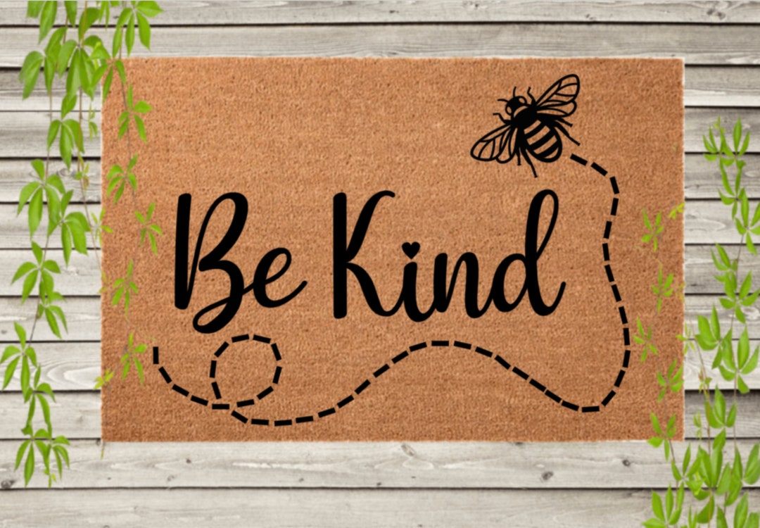 Be Kind Bee Door Mat, Bee Kind Doormat, Kindness Doormat, Gift for ...