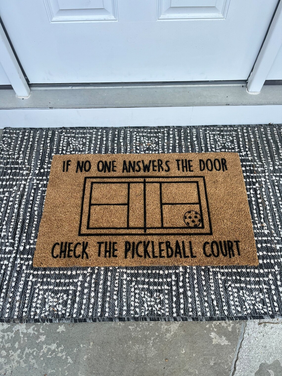 Pickleball Doormat, Pickleball Gifts, Pickleball Court Door Mat, Gift ...