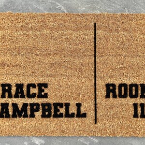College Roommate Doormat, Roomies Custom Door Mat. Dorm Doormat ...