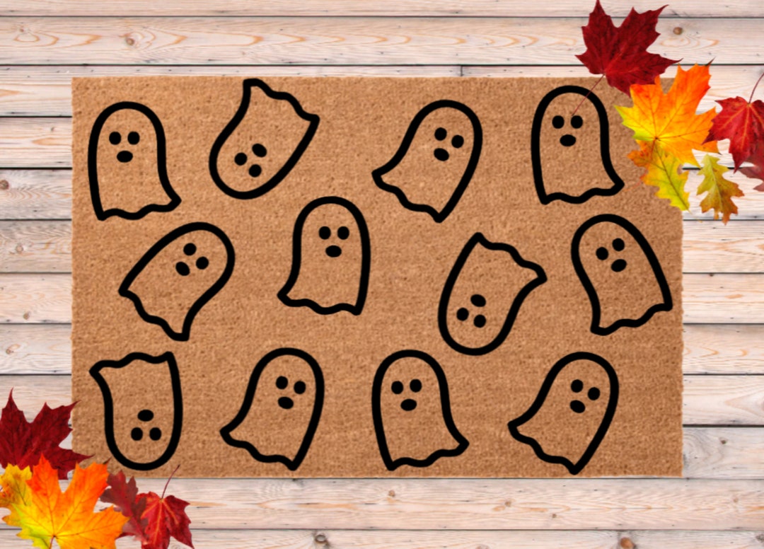 Ghost Door Mat, Viral Tik Ghost Halloween Welcome Mat, Random Ghost ...