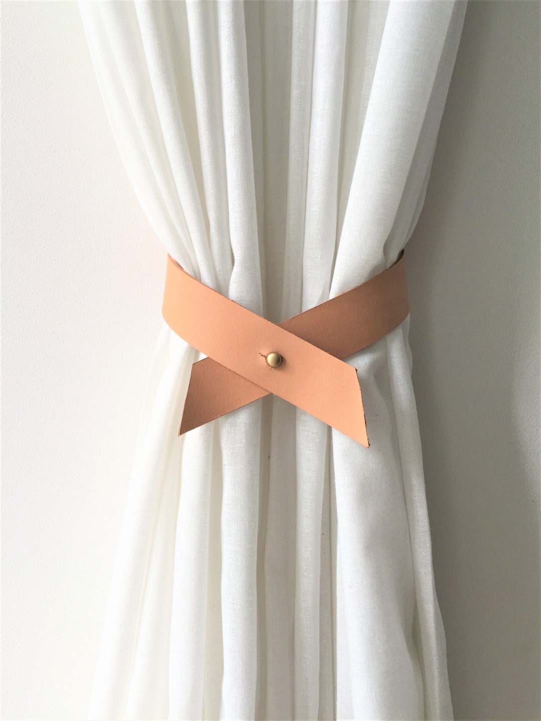 Leather Curtain Tie Back, Minimalist Window Decor - Etsy