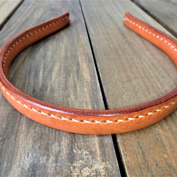 Thin Leather Headband - Etsy