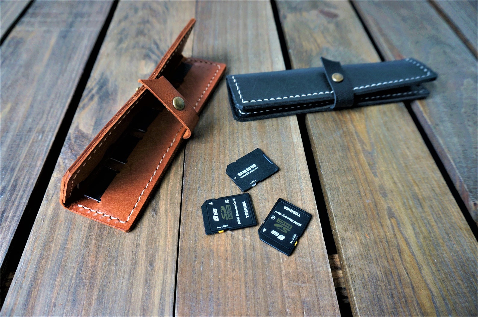 SD Card Holder // 10 SD Card Slots // Leather SD Card Case // - Etsy