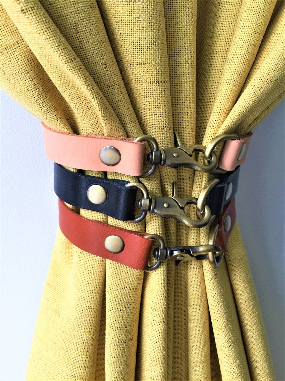 Minimalist Leather Curtain Tieback Elegant Tieback Modern Decor Window Treatment New Home Decor ...