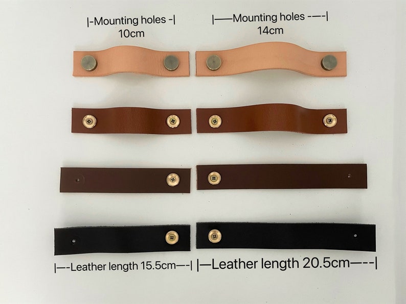 Leather Handle // Leather Drawer Pull // Leather Pull // - Etsy