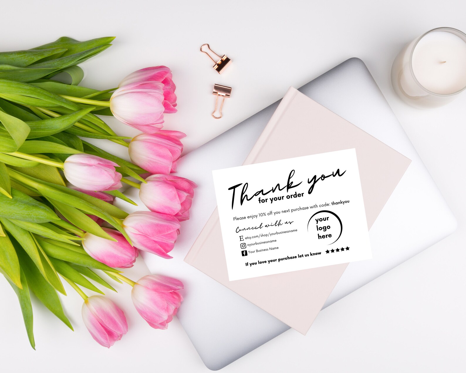 Business Thank You Card Template, Thank You Cards Business, Editable ...