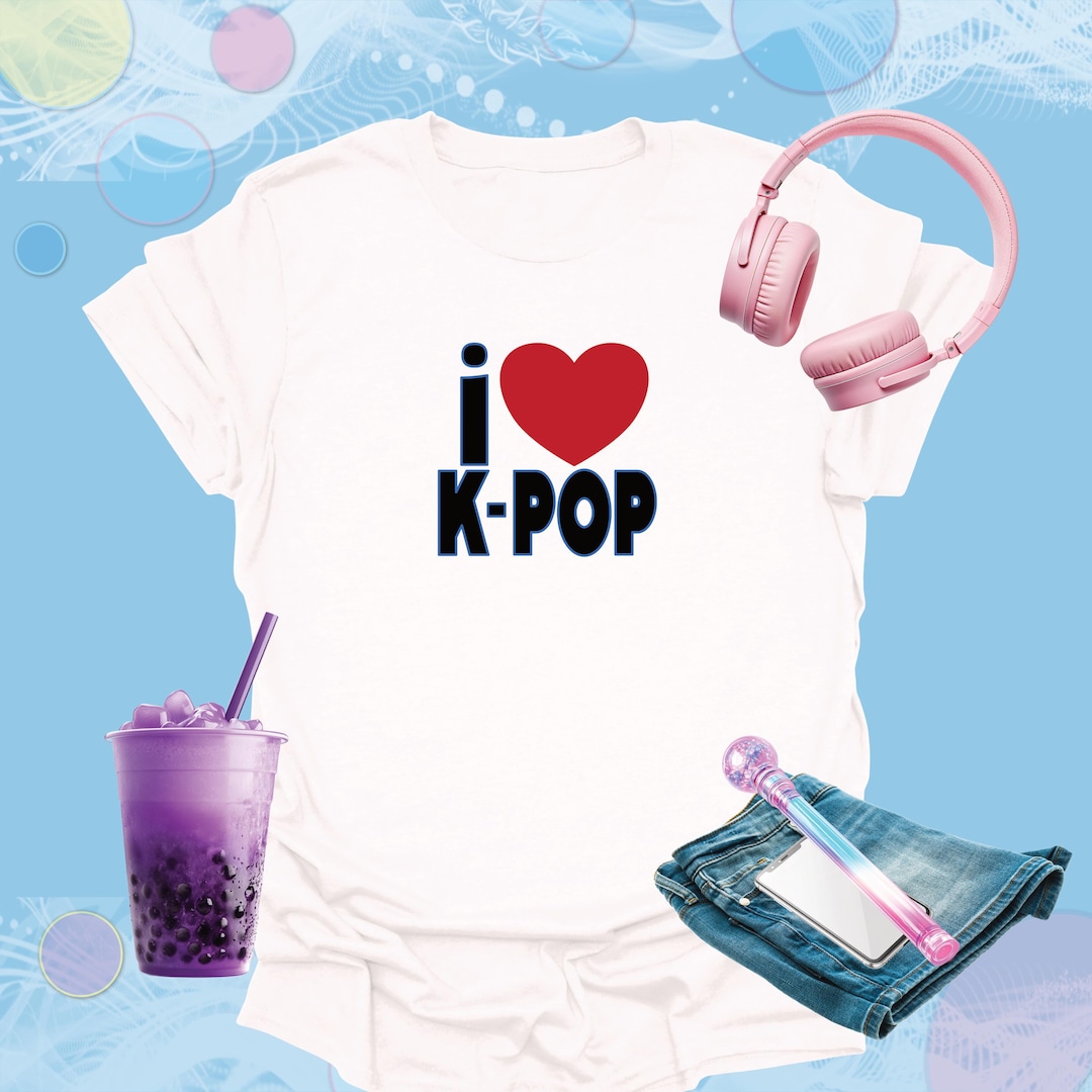I Heart K-pop - Fun, Cool Korean Pop Fan Inspired T-shirt - Etsy