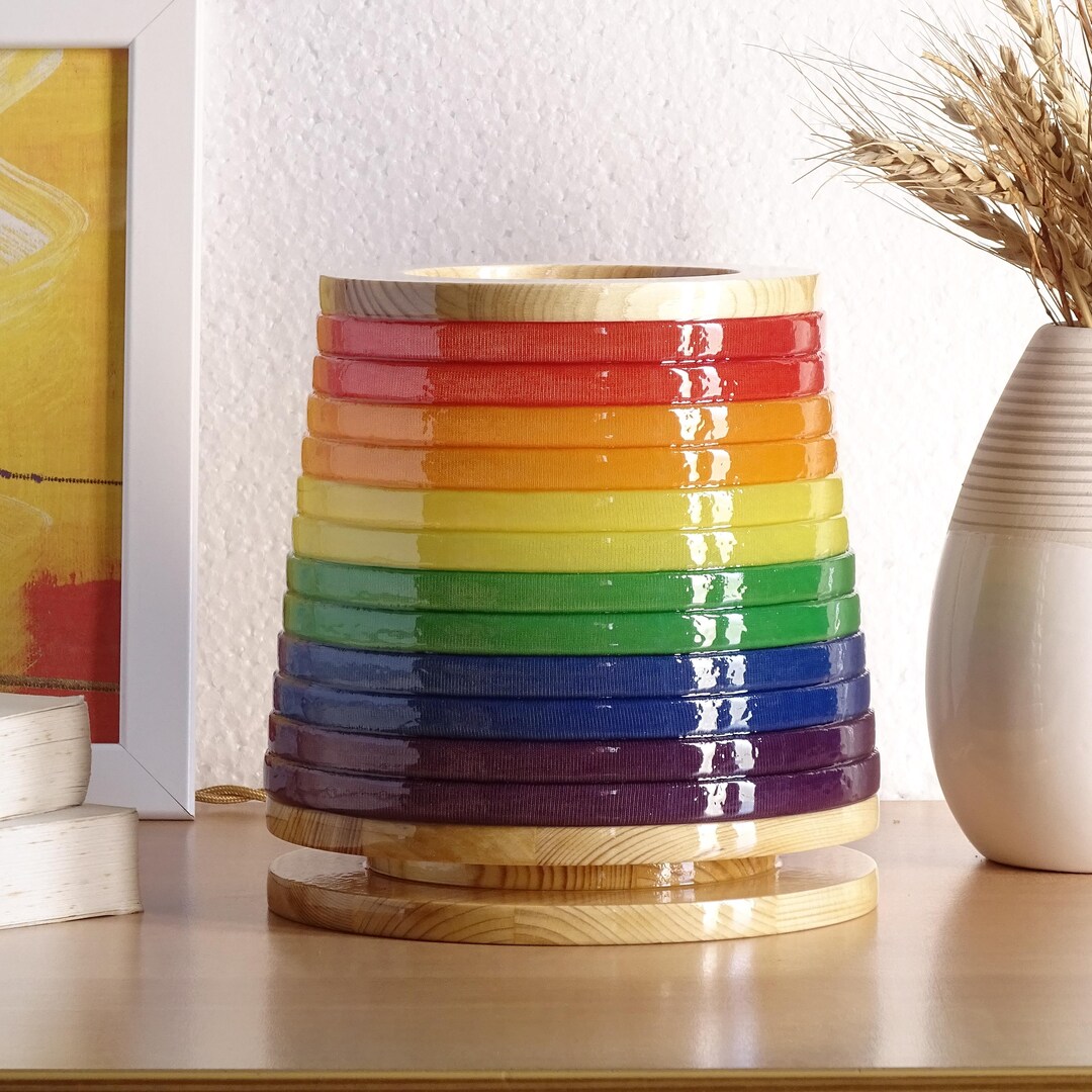 Pride Unique Mini Desk Lamp, Wood Modern Light, LGBTQ Gift - Etsy