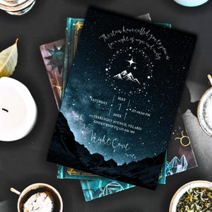 ACOTAR Night Court Invitation Template | Editable Canva Design ...