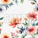 Watercolor Flower Clipart Bundle: 22 Pcs Floral Digital Elements for ...