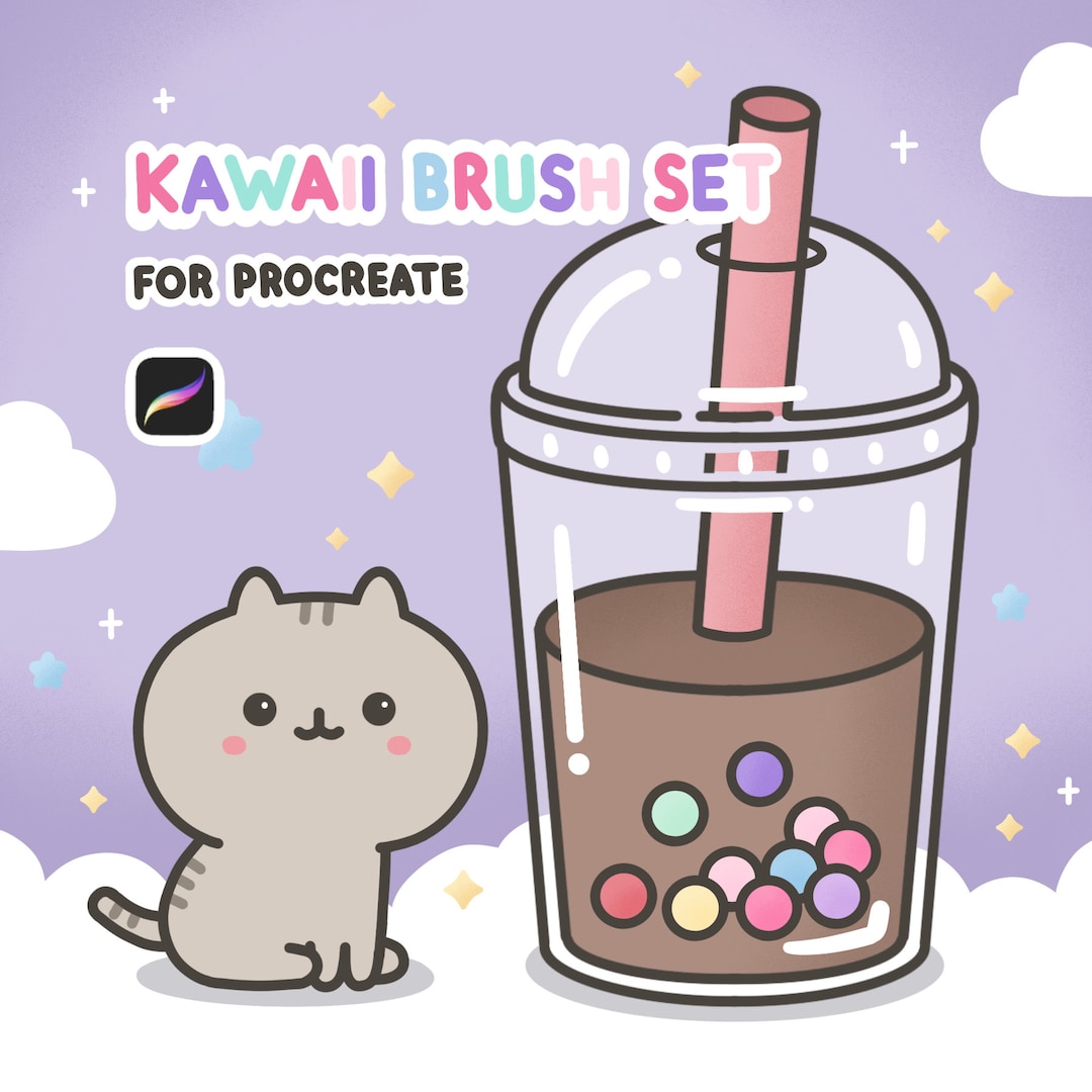 Kawaii Brush Set for Procreate | 25 Cute Procreate Brushes - Etsy