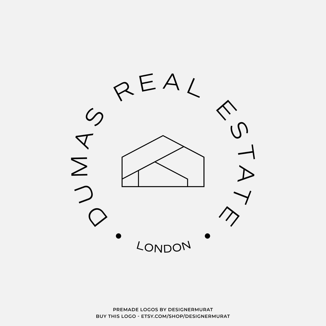 Premade Modern Realtor Circle Logo Design, Custom Real Estate Agency ...