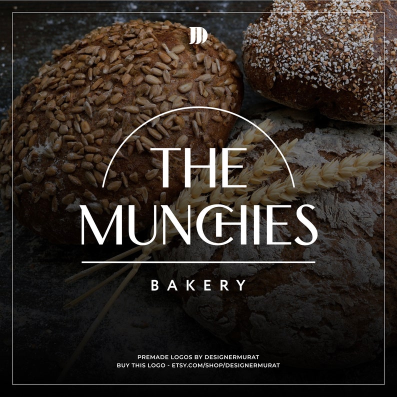 Premade Modern Monogram Logo Design Template Bakery Logo - Etsy