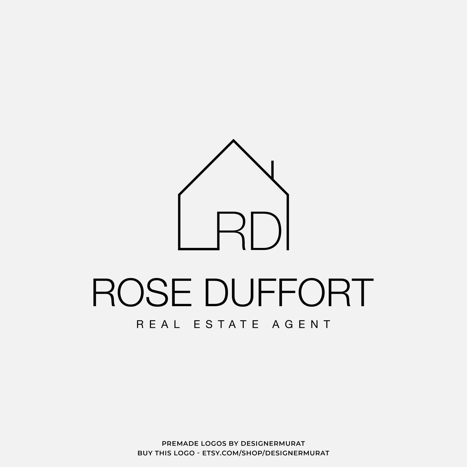 Premade Simple Minimal Real Estate Broker Logo Design - Etsy