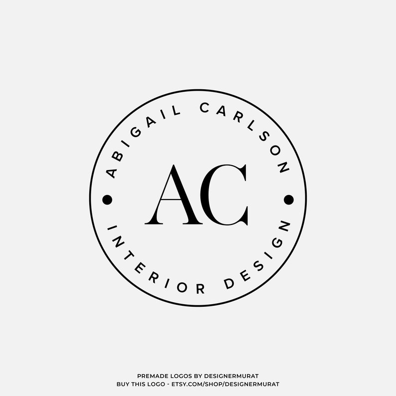 Premade Monogram Logo Design Custom Letter Mark Logo | Etsy