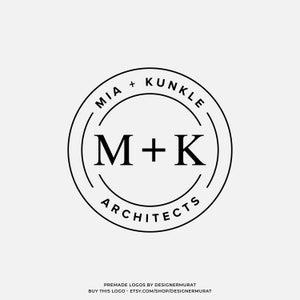 Premade Circle Monogram Logo Design, Custom Real Estate Agency Logo ...