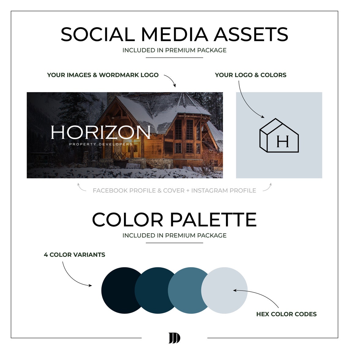 Premade Minimalist Real Estate Logo Design Custom House Logo - Etsy