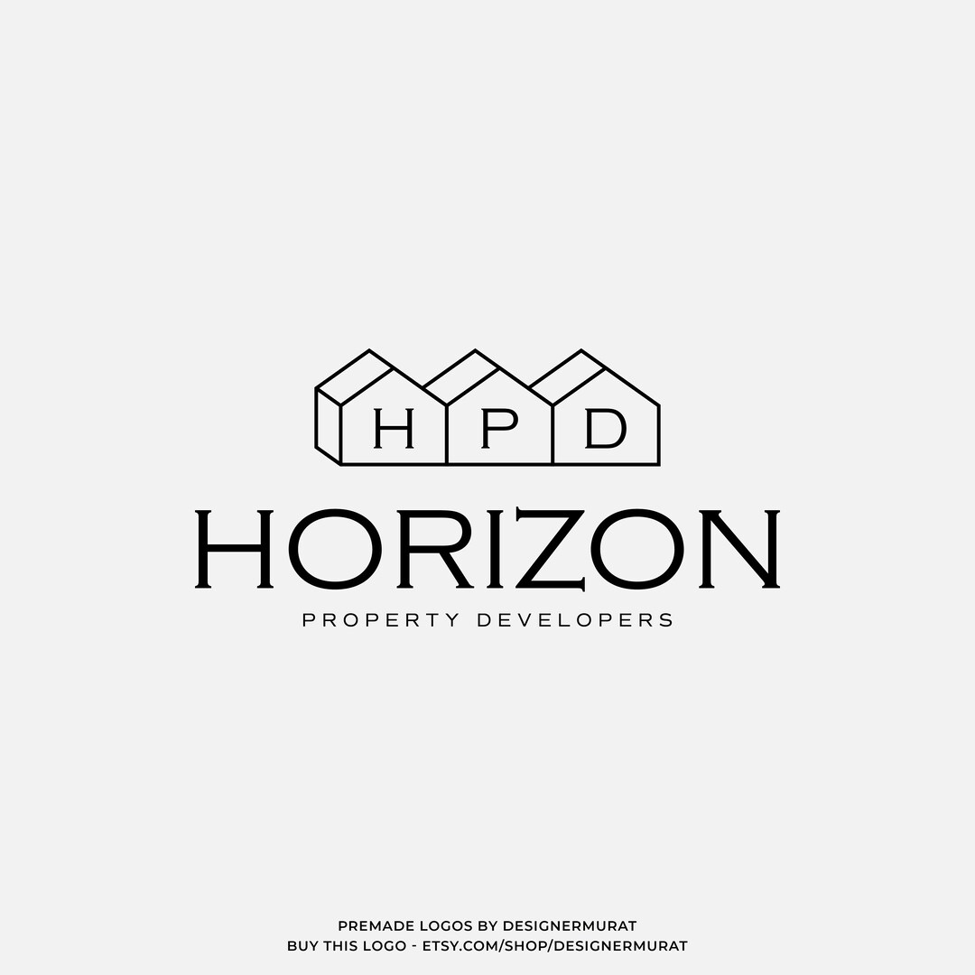 Premade Minimalist Real Estate Logo Design, Custom House Logo, Modern ...
