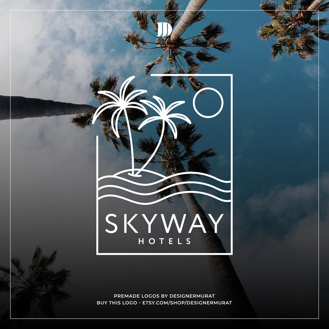 Premade Minimalist Hotel Business Logo Design Template Modern - Etsy