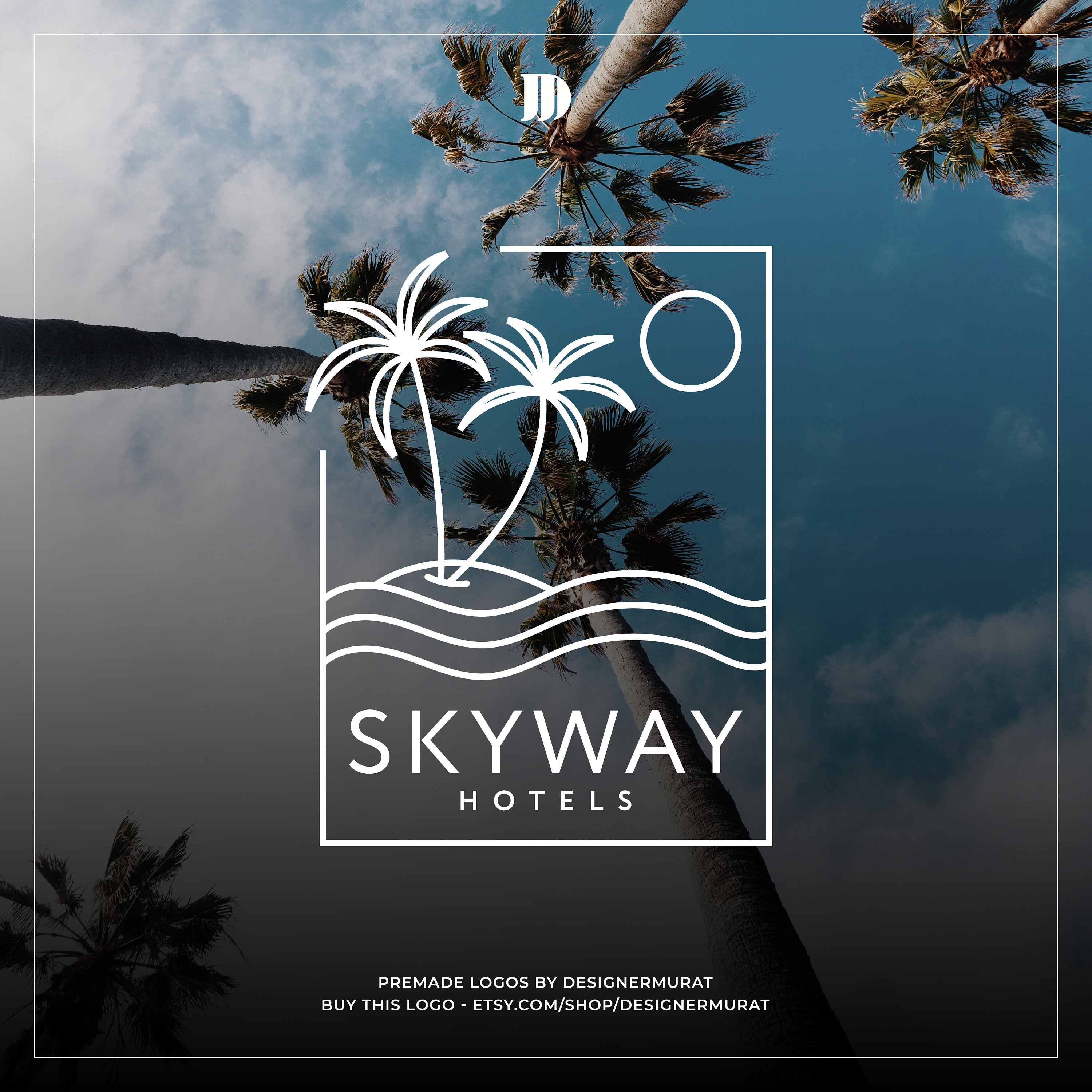 Premade Minimalist Hotel Business Logo Design Template Modern - Etsy