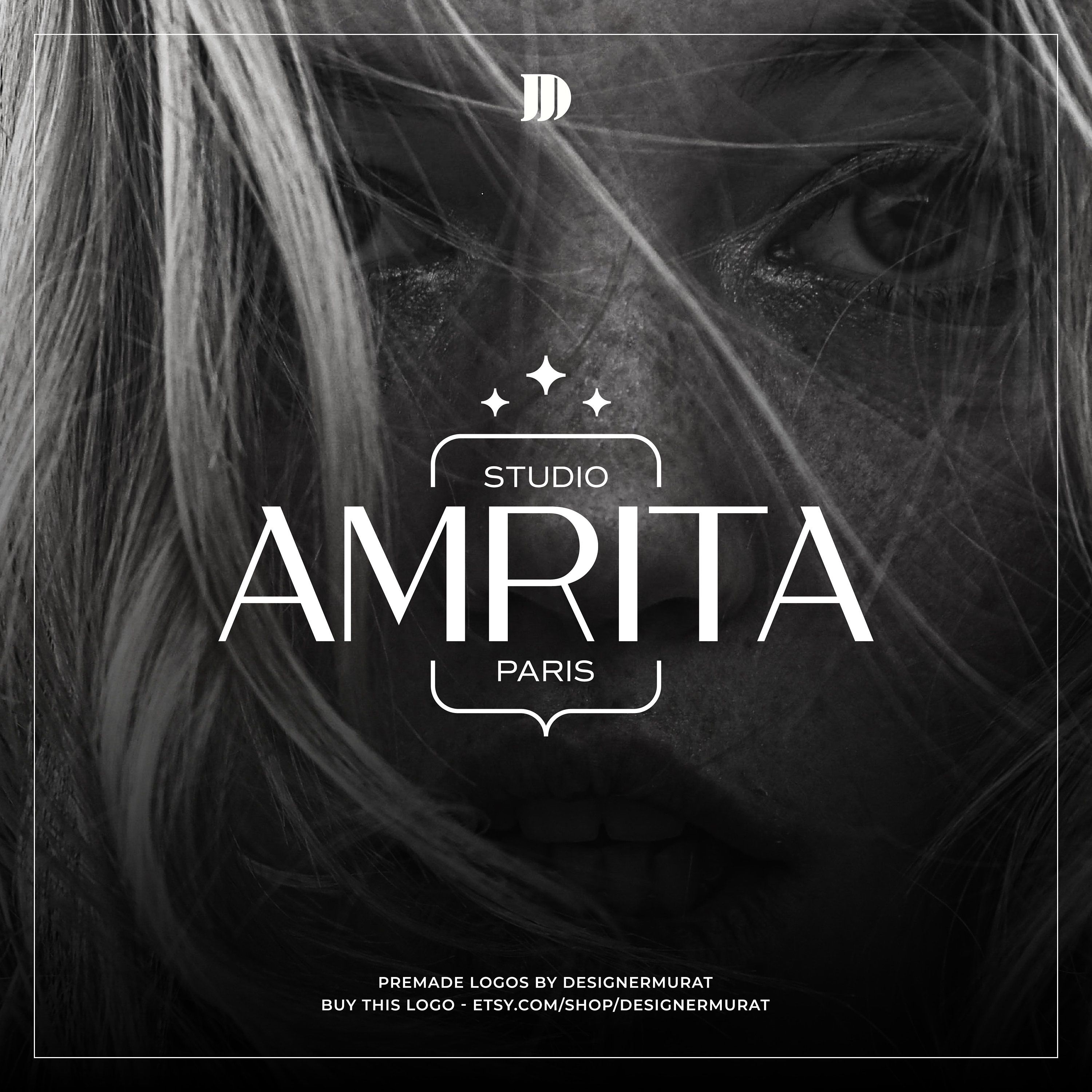 Premade Modern Photographer Name Letter Initials Circle Logo | Etsy