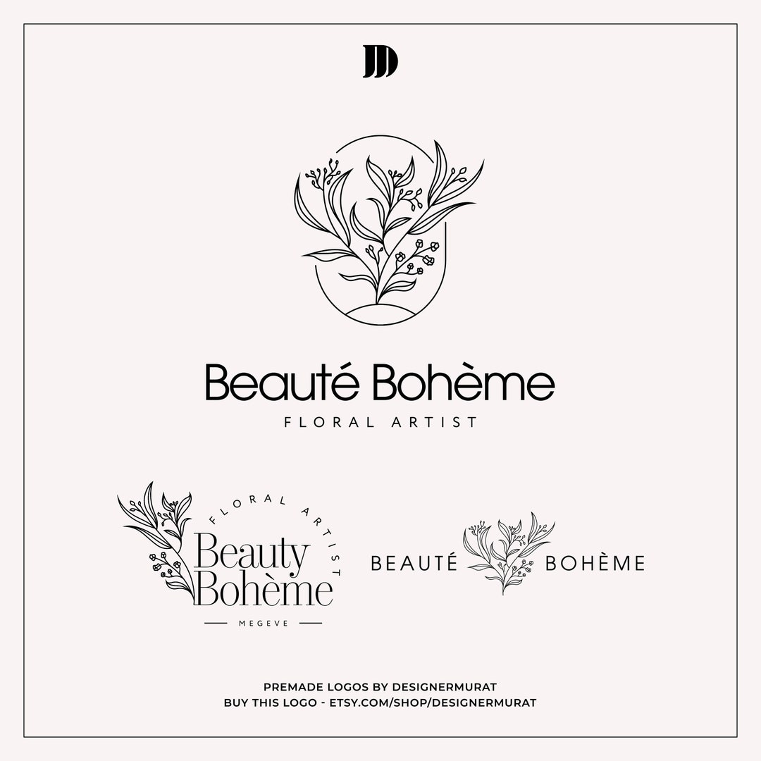 Boho Logo | Logo Design | Boutique Logo | Branding Kit | Custom Logo ...