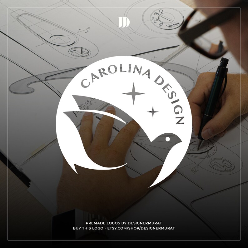 Premade Modern Dove Logo Design Template Bird Silhouette - Etsy