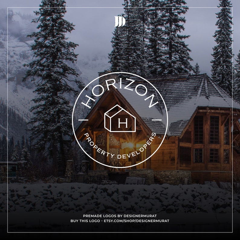 Premade Minimalist Real Estate Logo Design Custom House Logo - Etsy