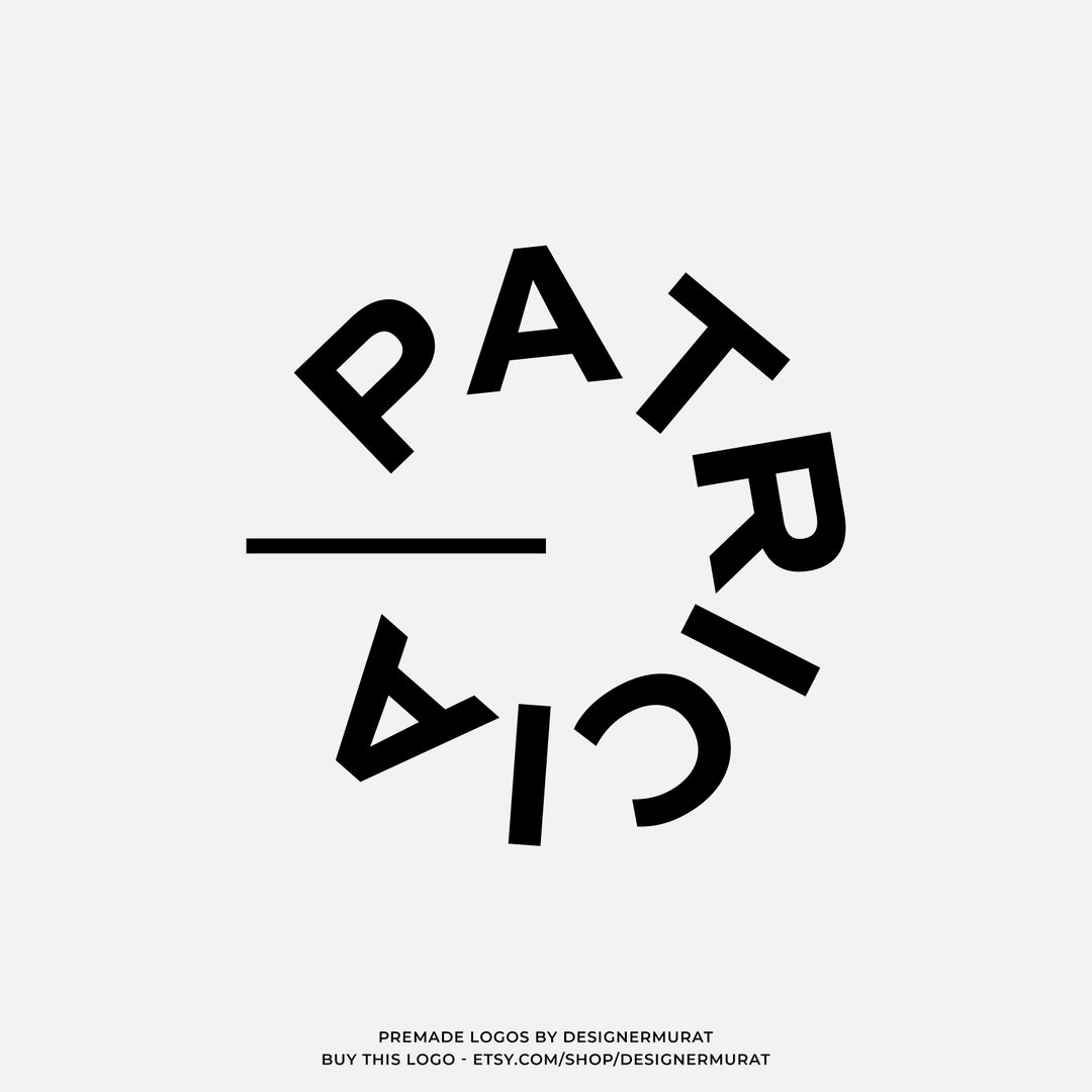 Premade Modern Circle Text Logo Design, Custom Watermark Typography ...