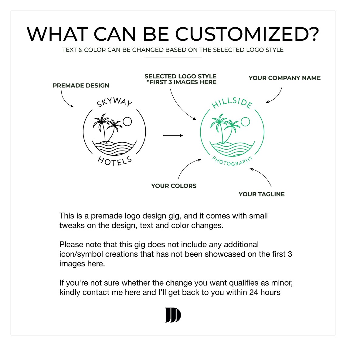 Premade Minimalist Hotel Business Logo Design Template Modern - Etsy