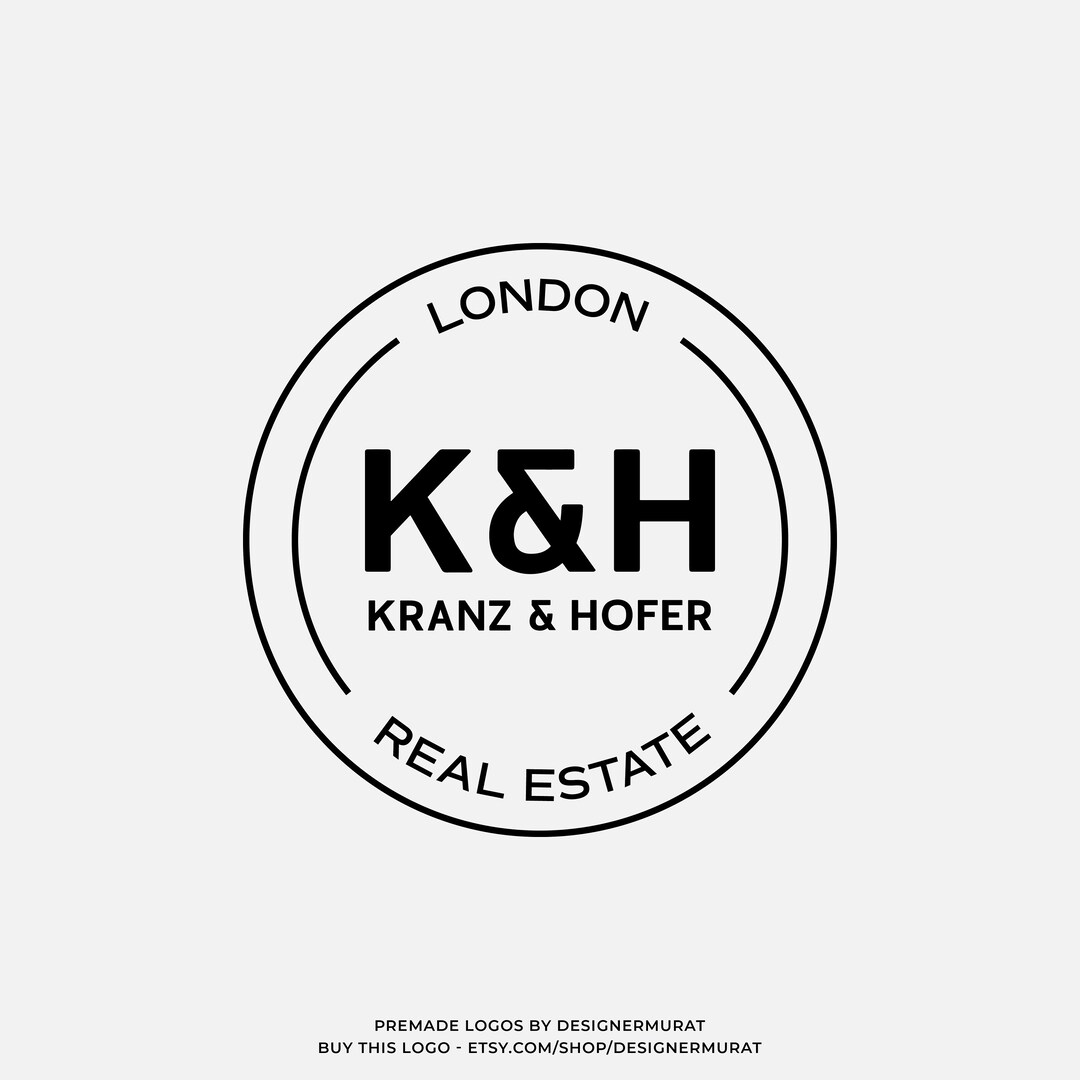 Premade Realtor Circle Logo Design Template, Custom Watermark Stamp ...