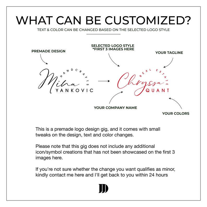 Premade Modern Circle Logo Design Template Script Photography - Etsy