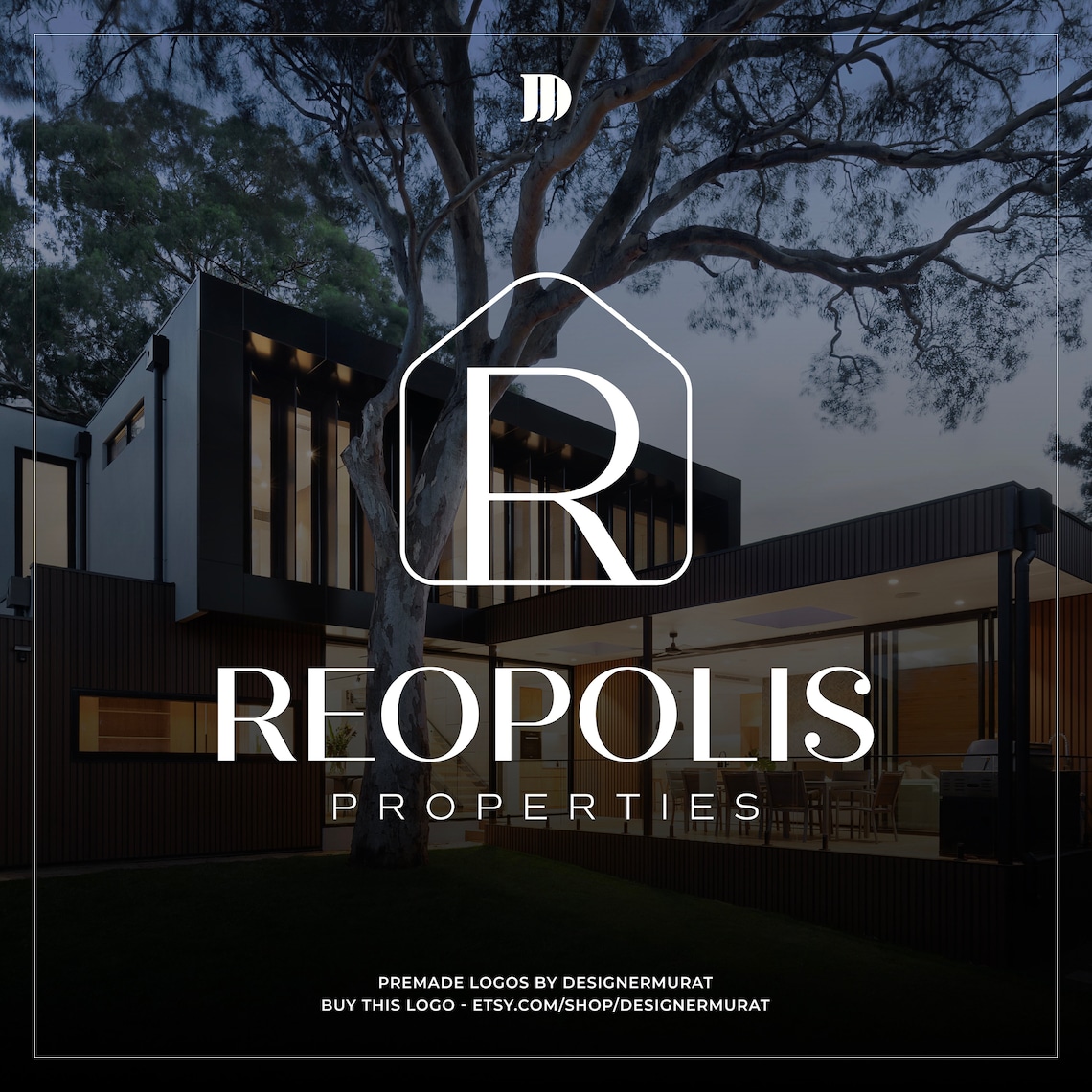 Premade Modern Wordmark Logo Design Real Estate Broker Logo | Etsy