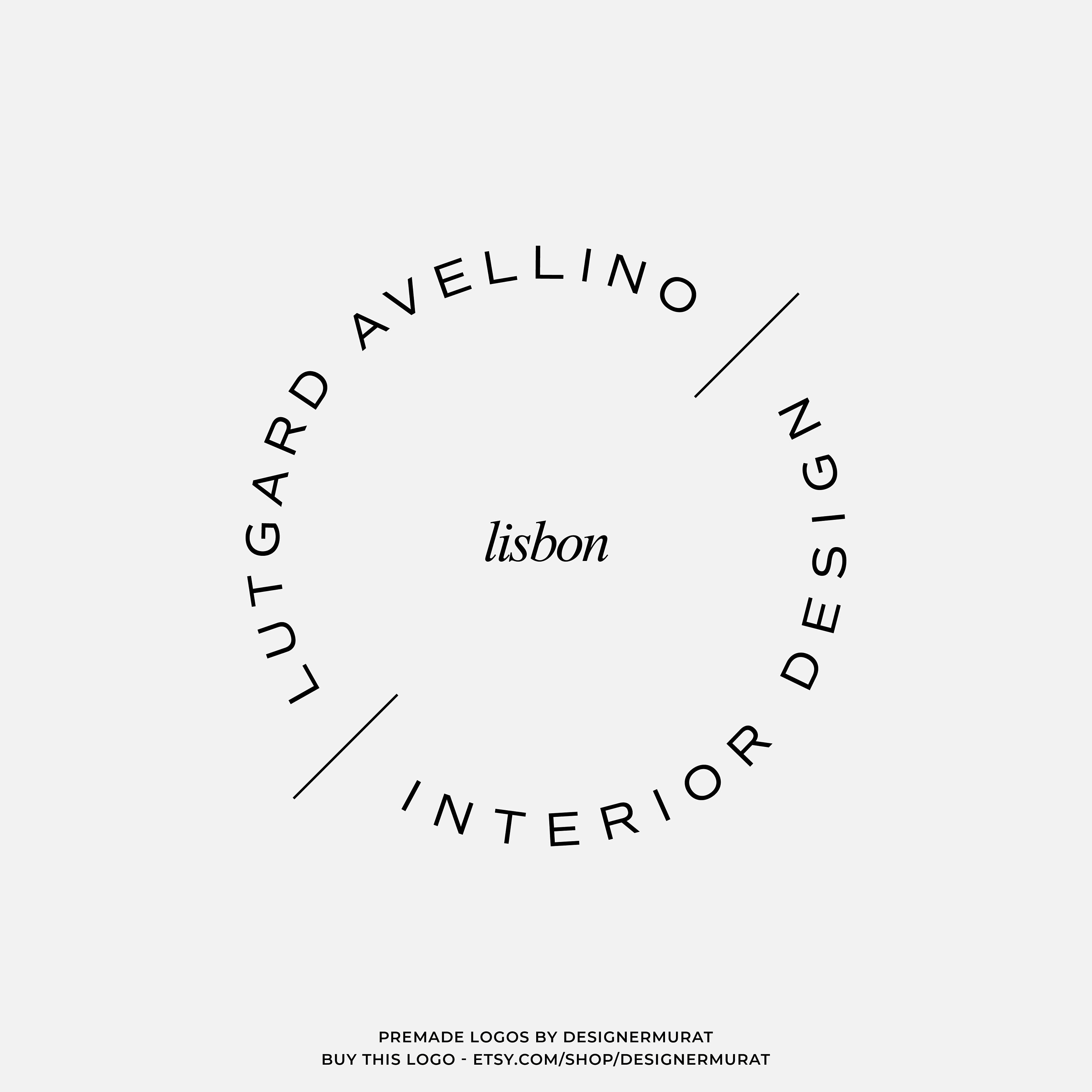 Premade Modern Architect Logo Custom Realtor Circle Logo - Etsy