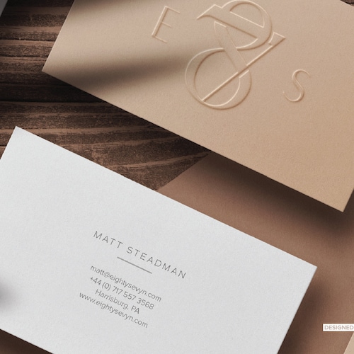 Custom Minimal Luxury Business Card Design With QR Code | Etsy