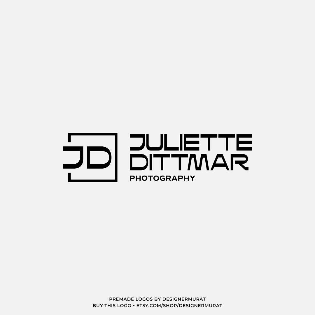 Premade Modern Photographer Monogram Logo Design, Custom Letter ...