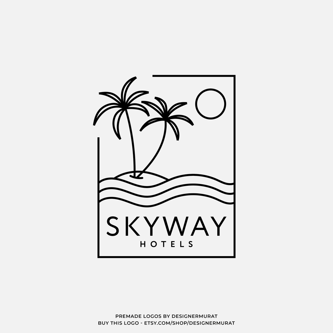Premade Minimalist Hotel Business Logo Design Template Modern - Etsy