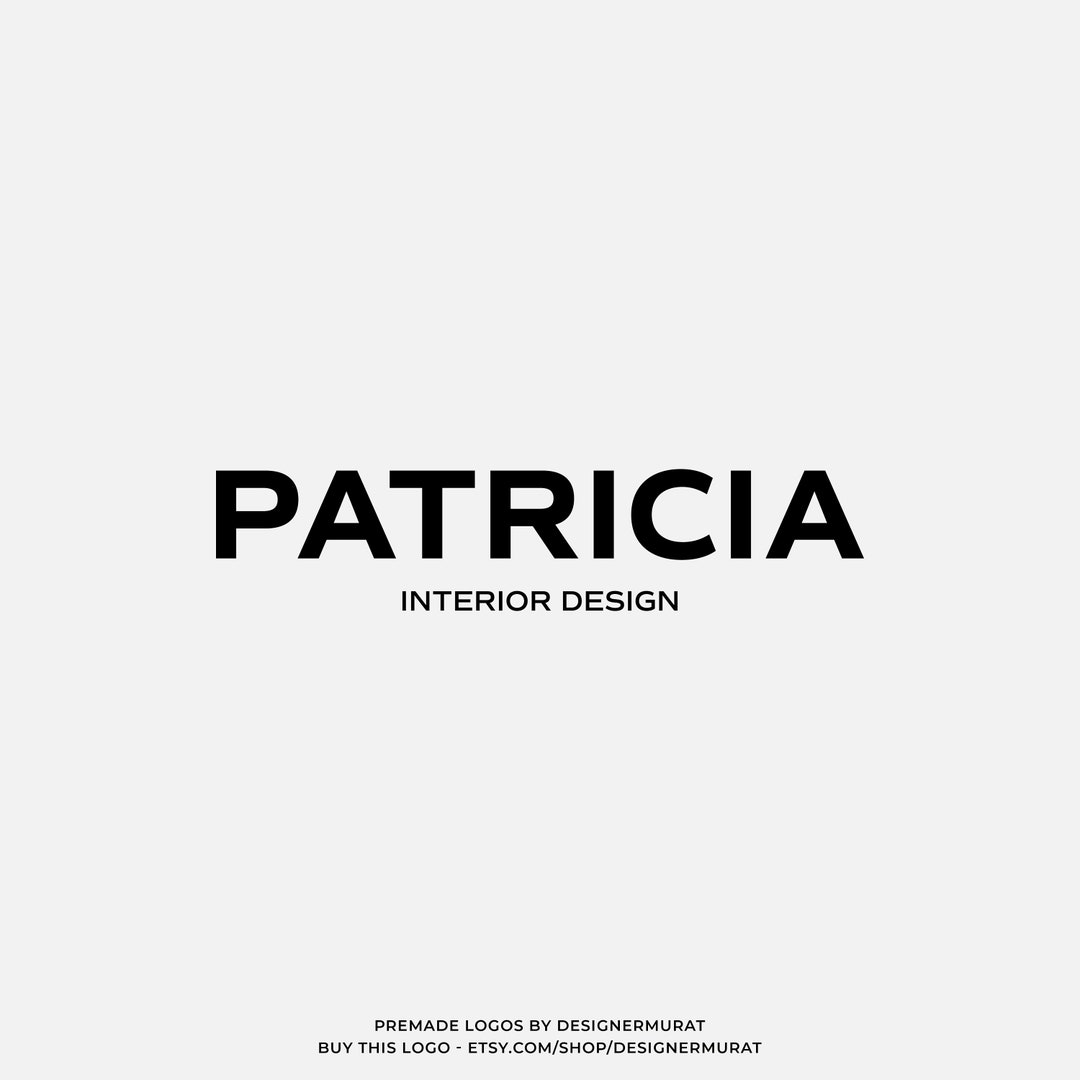 Premade Modern Simple Typography Logo Design, Custom Text Logo ...