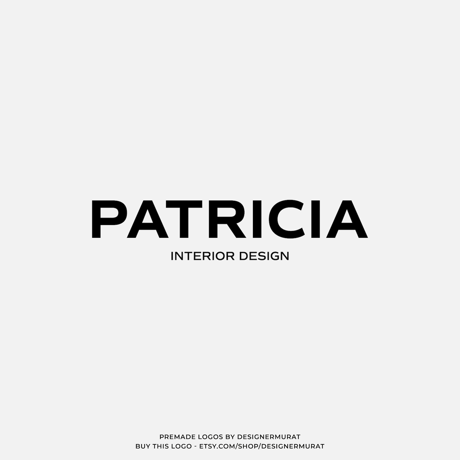 Premade Modern Simple Typography Logo Design Custom Text - Etsy