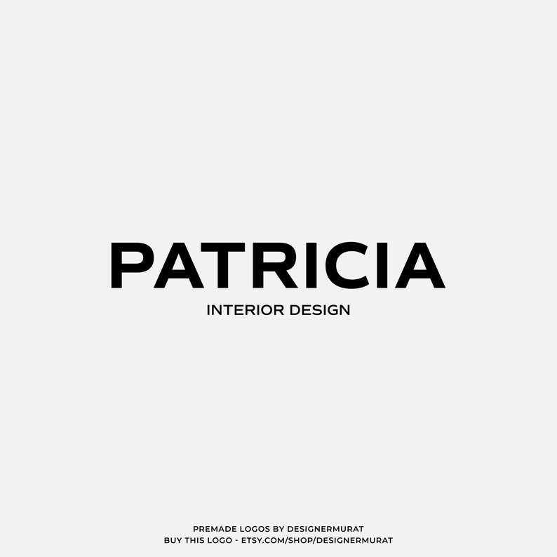 Premade Modern Simple Typography Logo Design Custom Text - Etsy