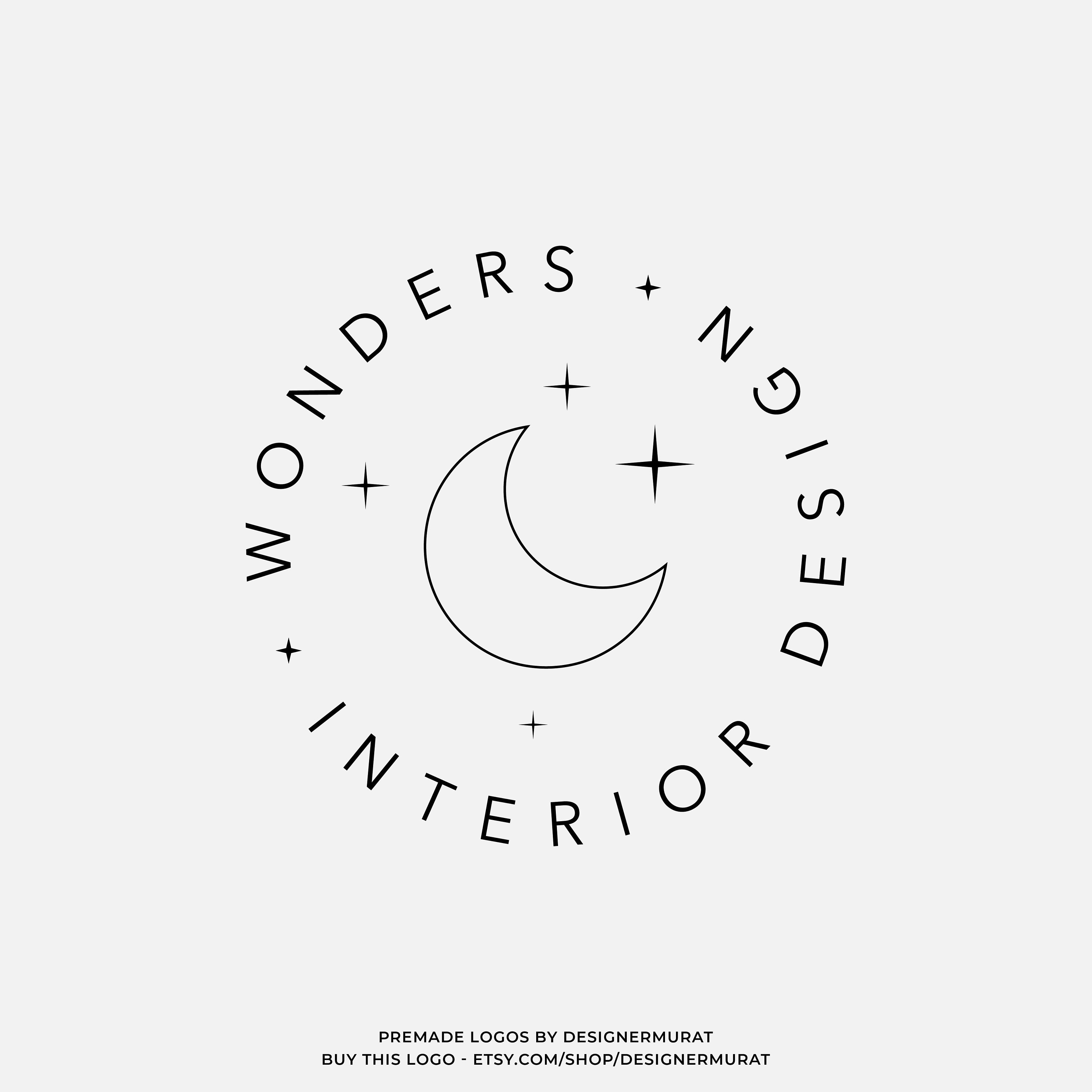 Premade Circle Architect Logo Design Template Modern Interior | Etsy